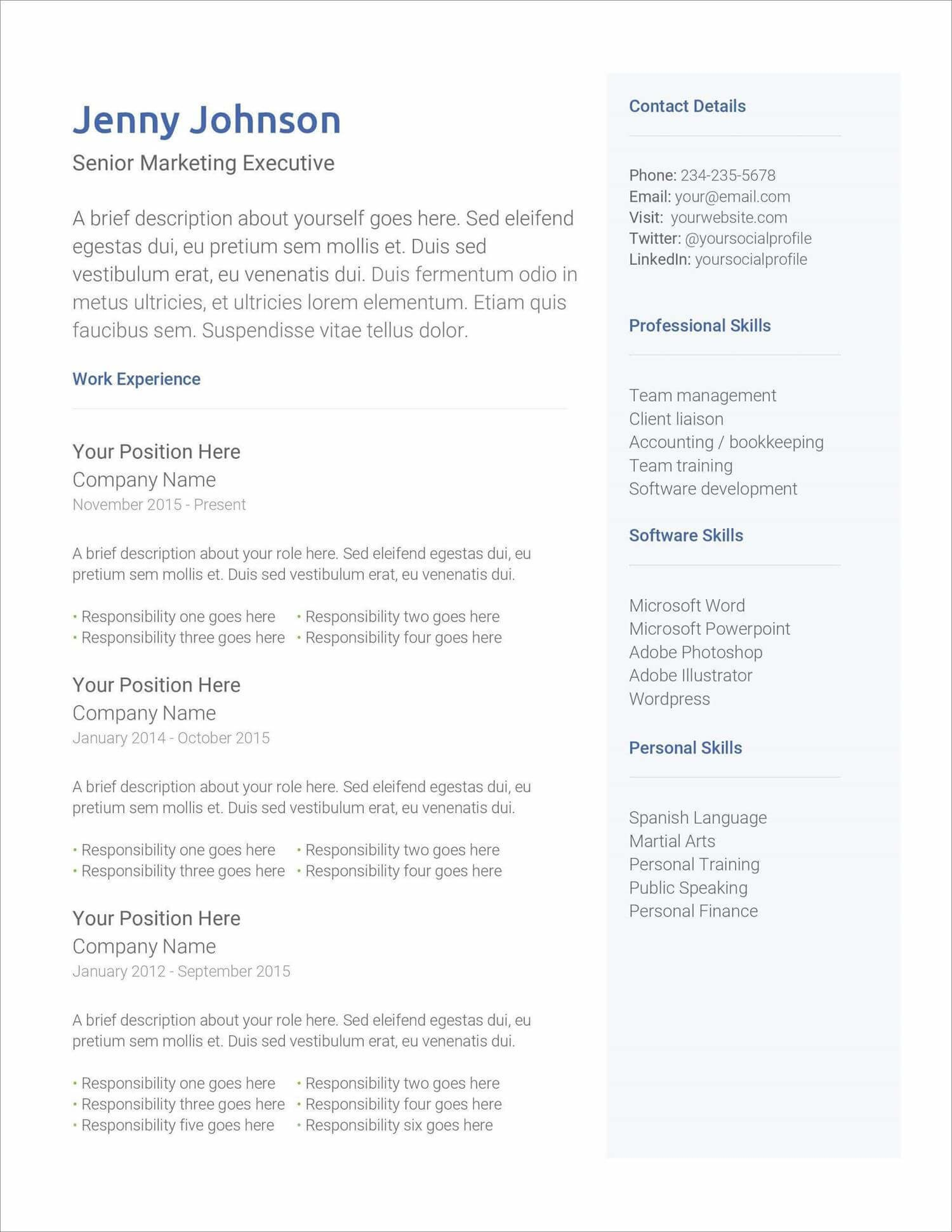 Free Resume Template To Copy And Paste Invitation Template Ideas