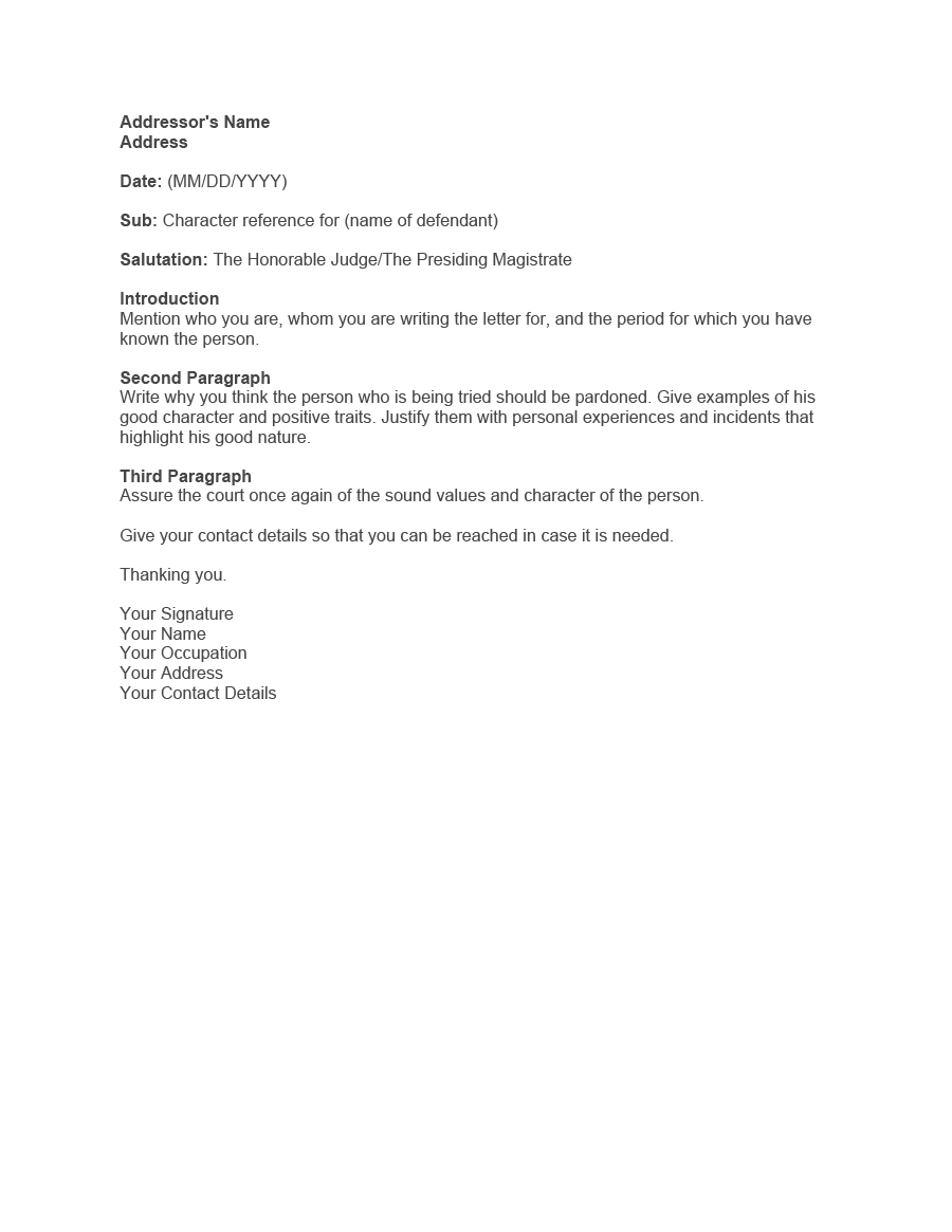 Reference Letter To Keep Someone Out Of Jail Invitation Template Ideas