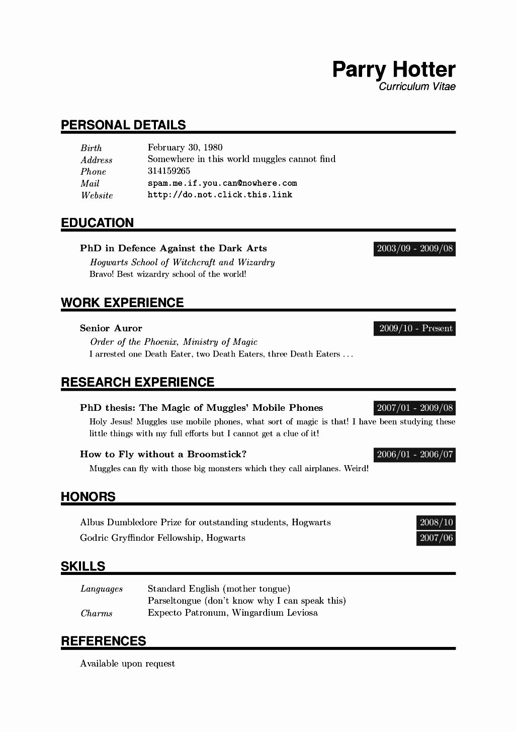 Latex Cv Template Academic Phd Invitation Template Ideas
