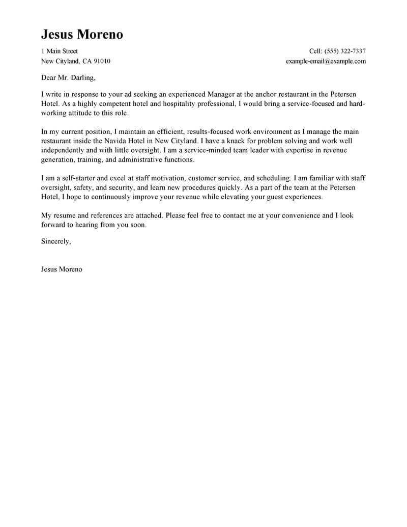 Recommendation Letter For Waitress Examples Invitation Template Ideas