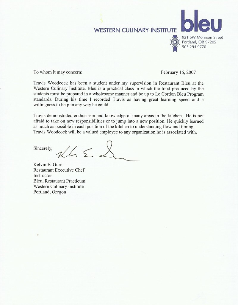Reference Letter Template Chef Invitation Template Ideas
