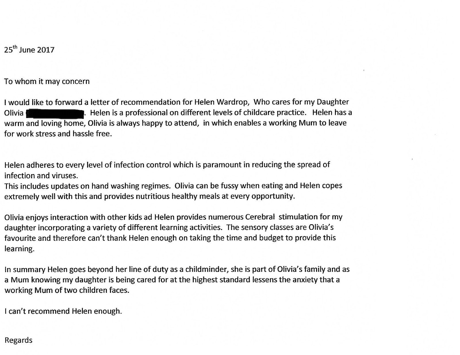 Reference Letter For Childminder Sample Invitation Template Ideas