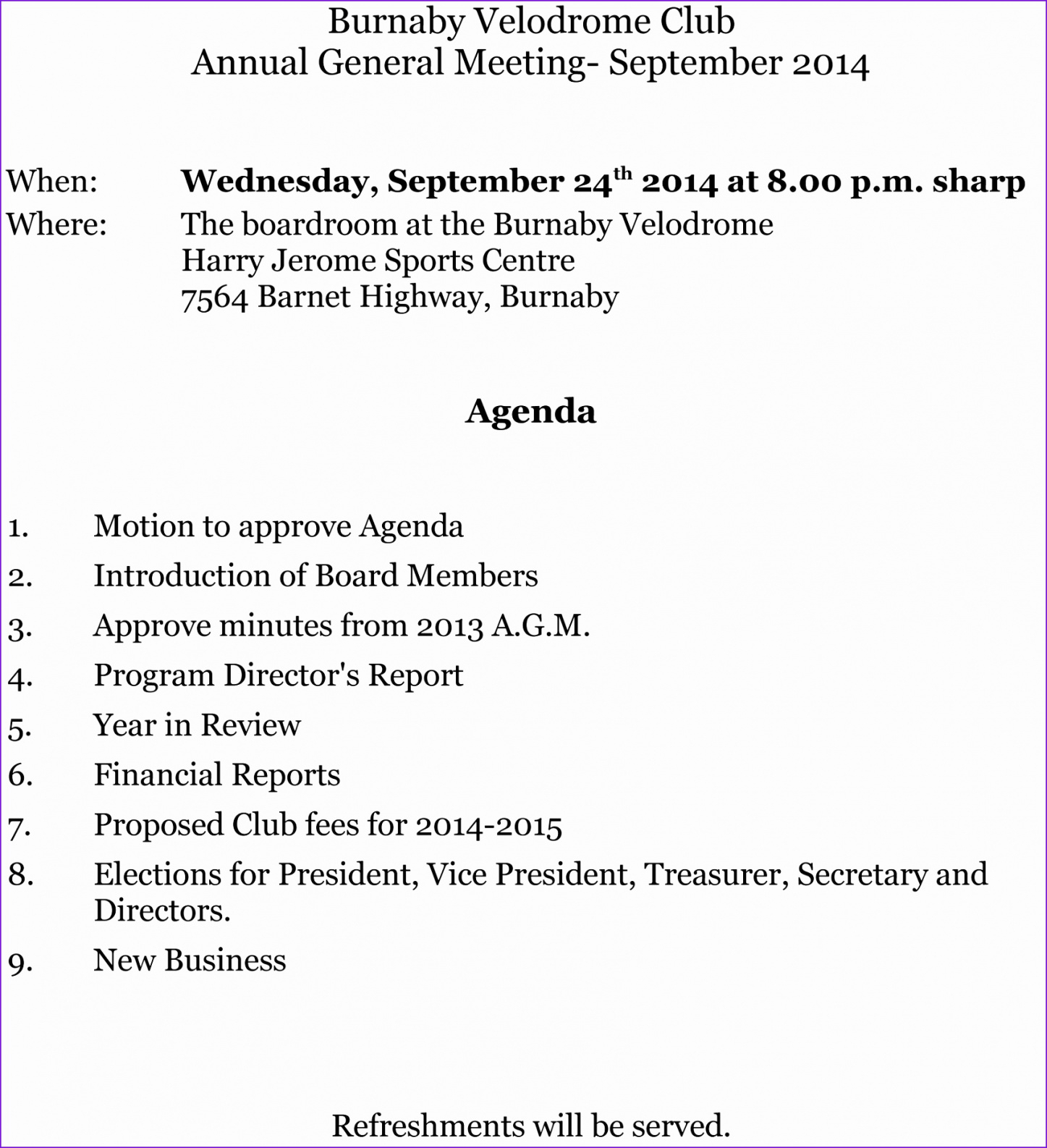 Sports Club Meeting Minutes Template Invitation Template Ideas