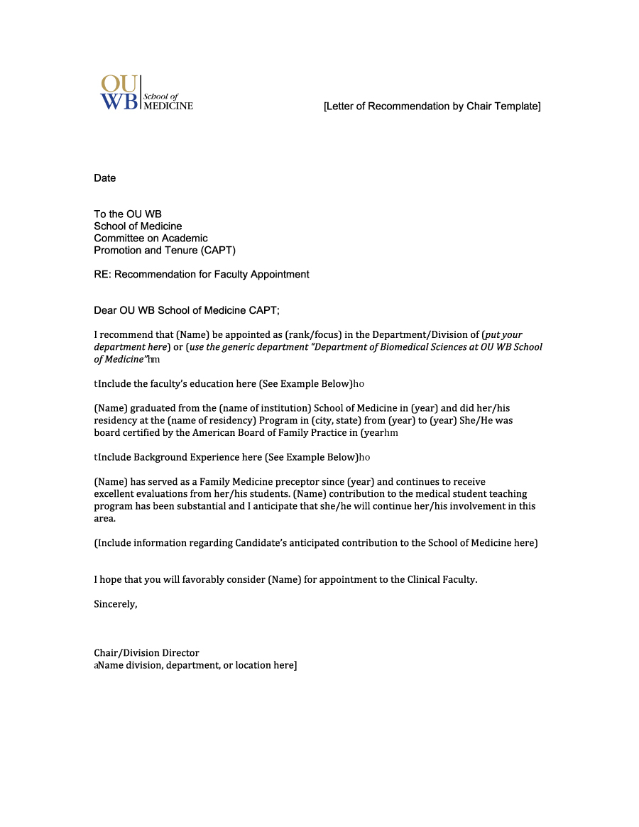 Letter Of Recommendation Template Copy And Paste Invitation Template 