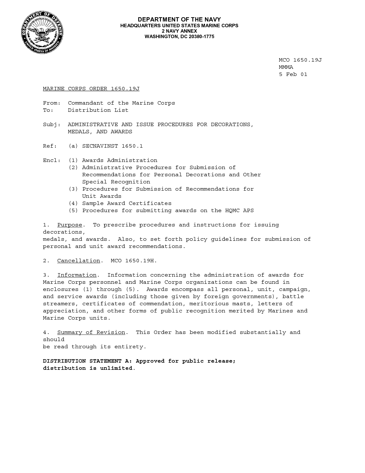 Letter Of Recommendation Example Usmc Invitation Template Ideas