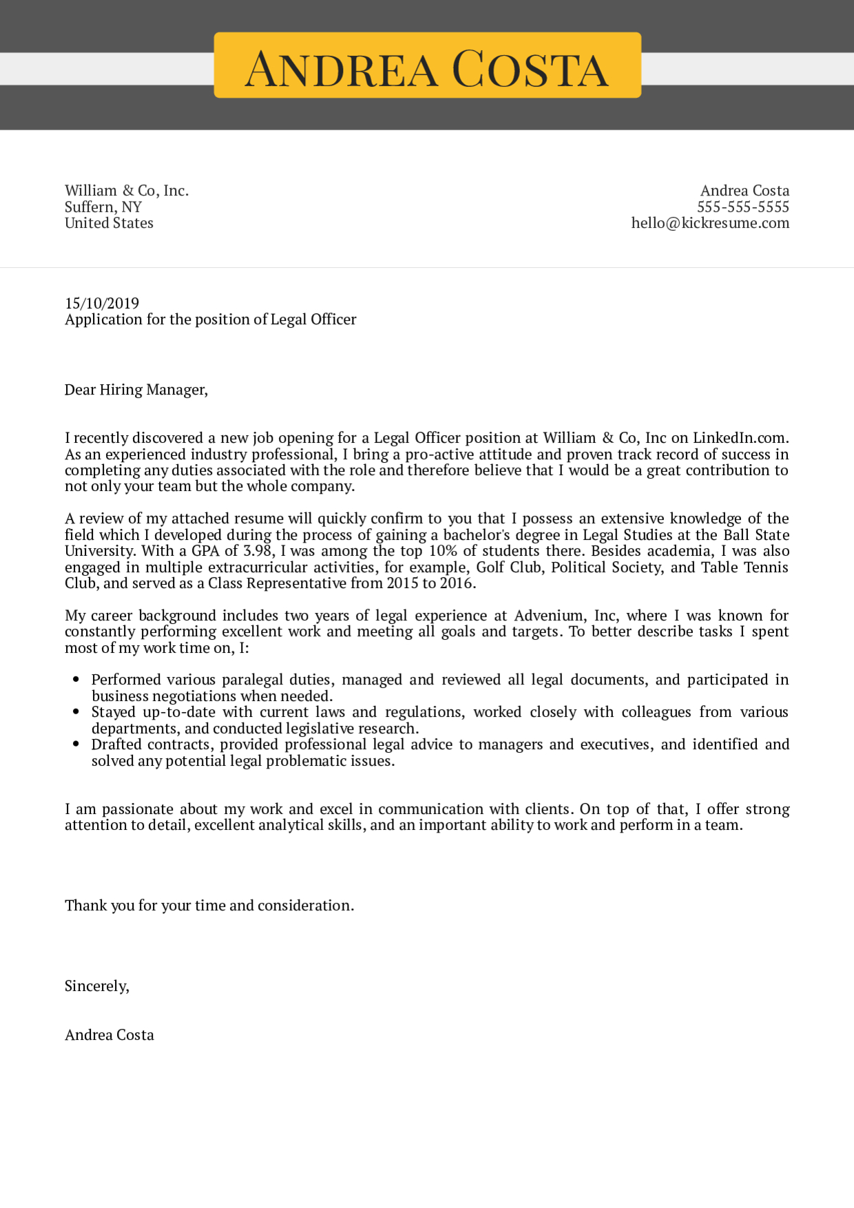  Legal Cover Letter Examples Database Letter Template Collection