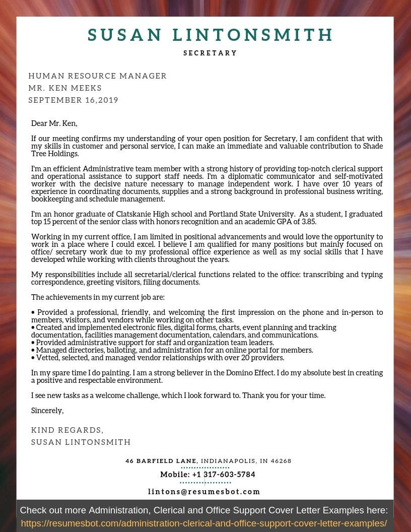 Secretarial Letter Of Recommendation Sample Invitation Template Ideas