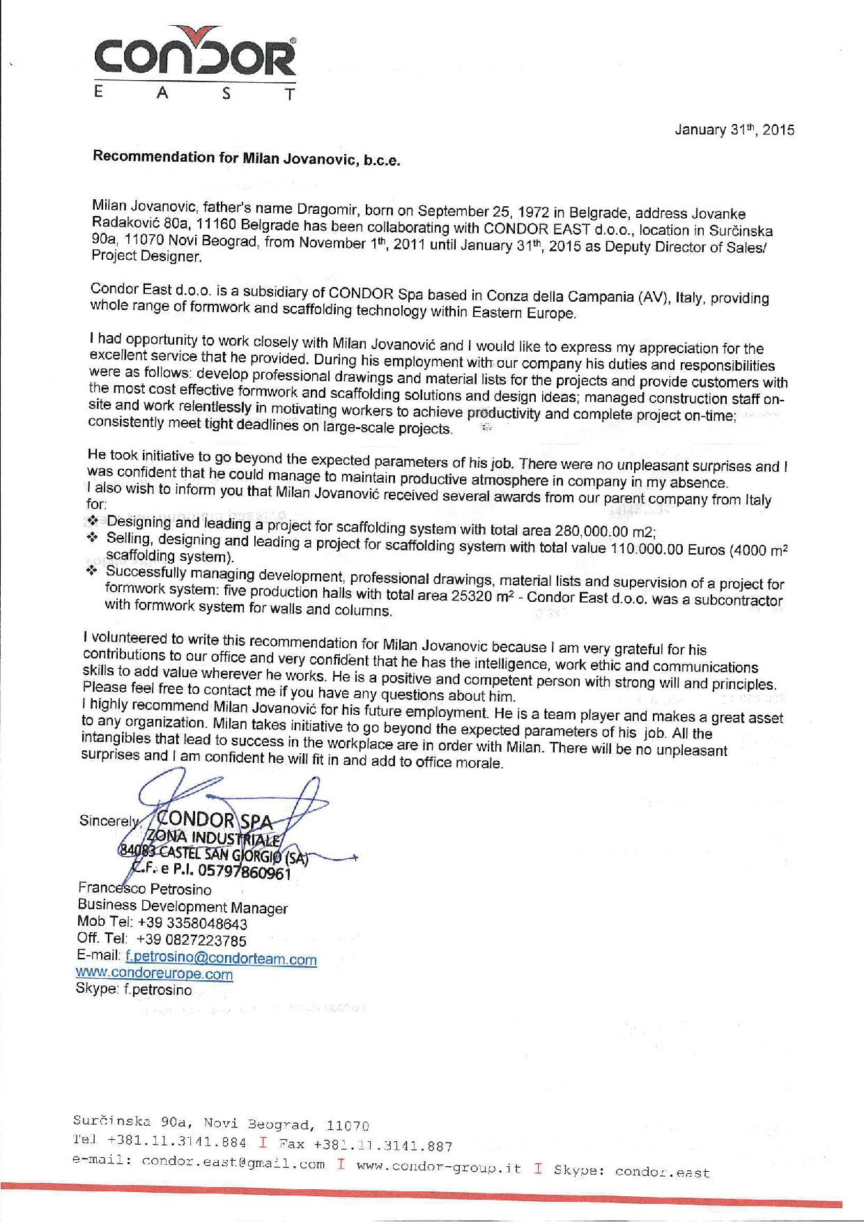 Professional Engineer Recommendation Letter Sample Invitation 