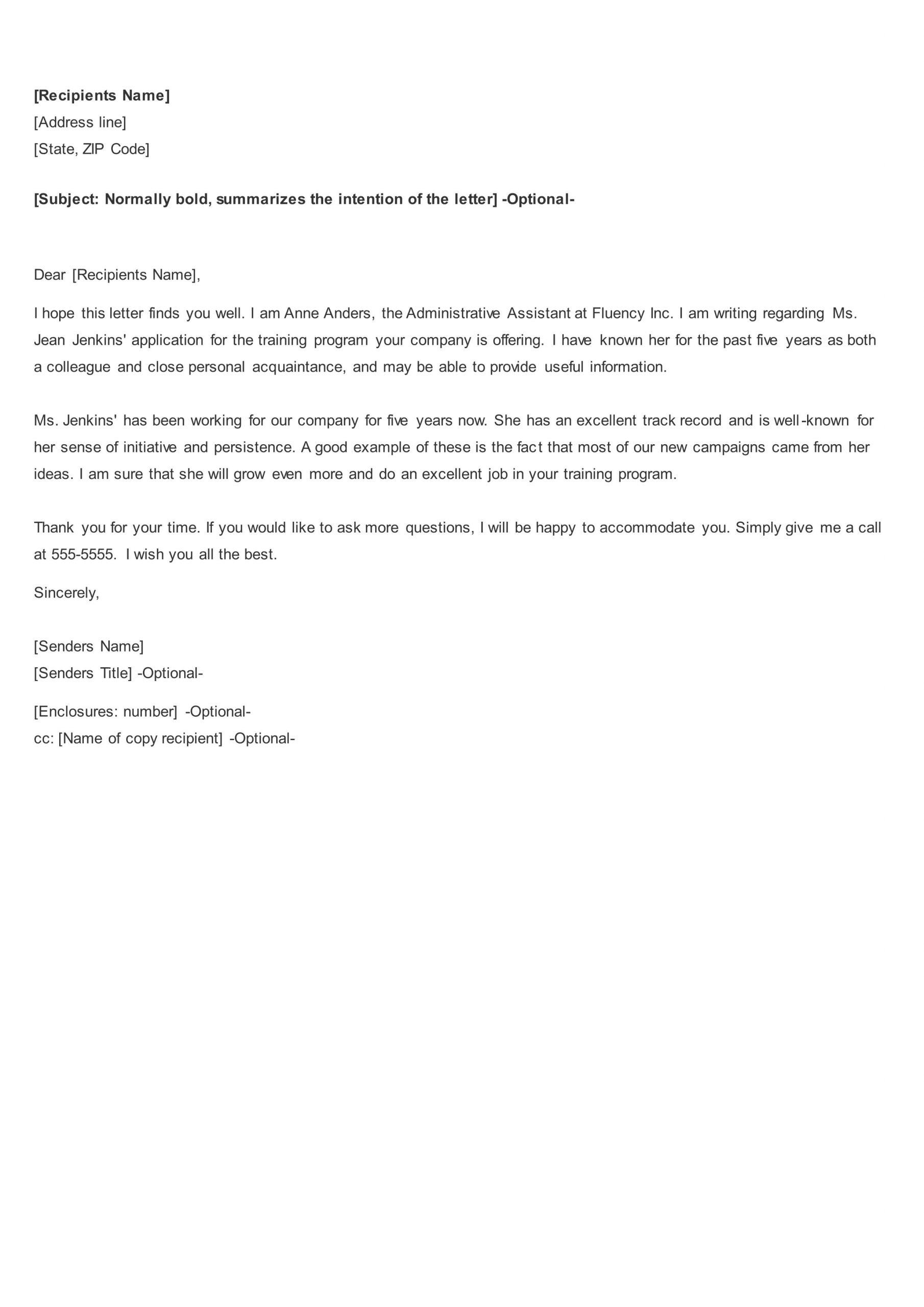 Recommendation Letter For Probationary Employee Invitation Template Ideas