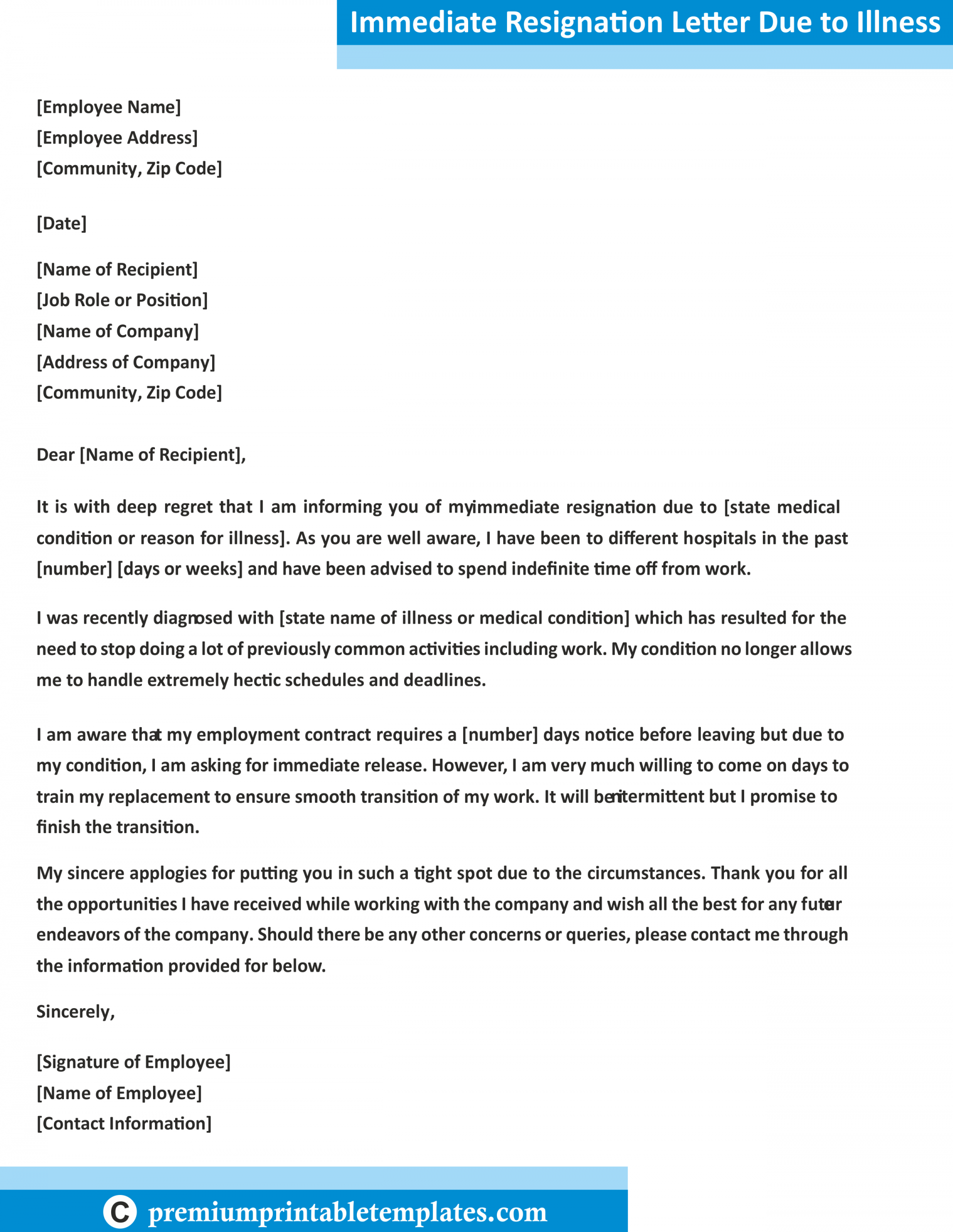 Recommendation Letter For Replacement Of Employee Invitation Template 