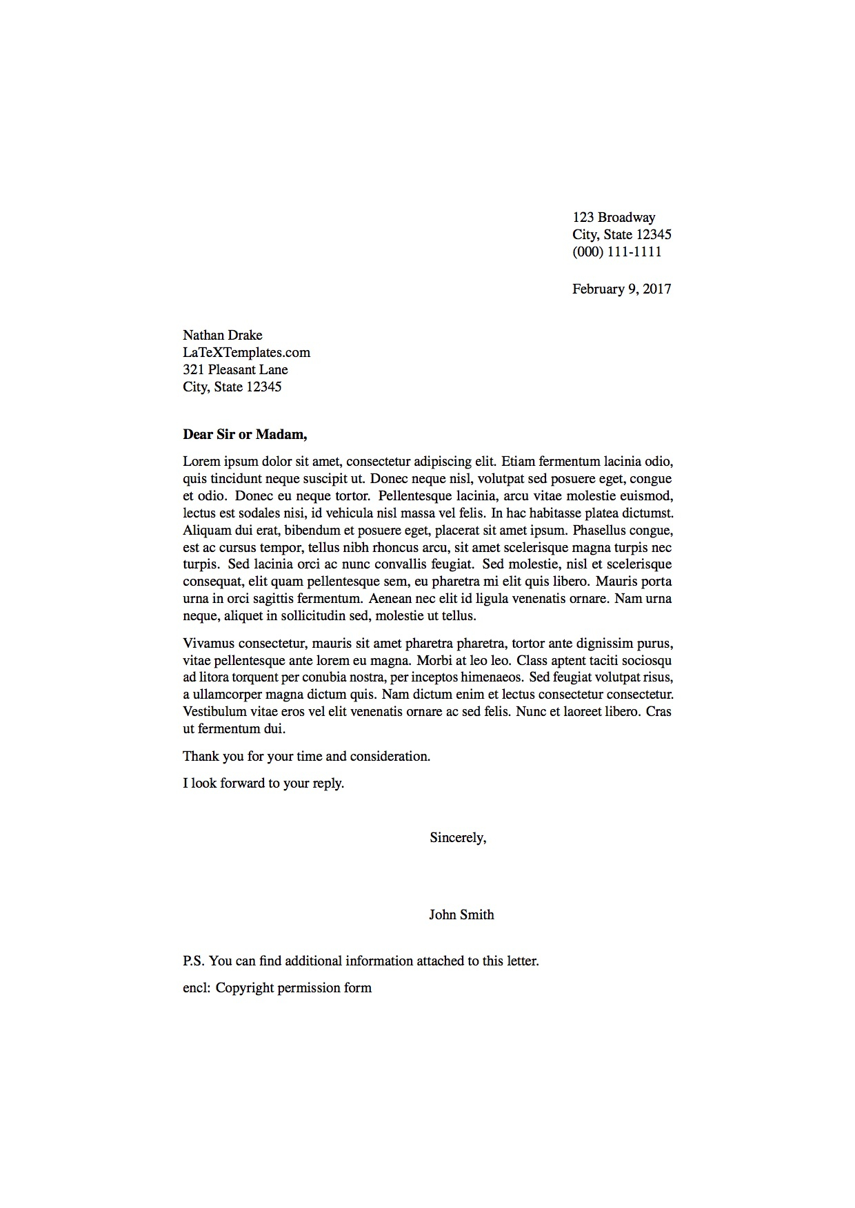 Statement Of Purpose Latex Template