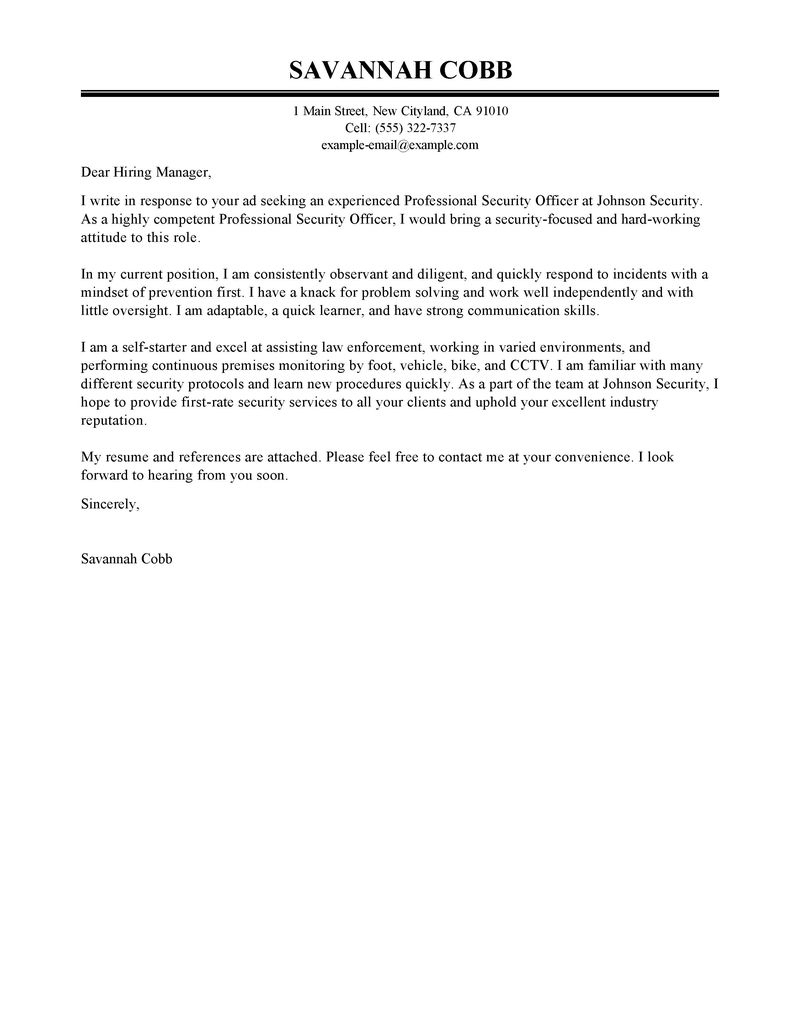Sample Letter Of Recommendation For Security Guard Invitation 