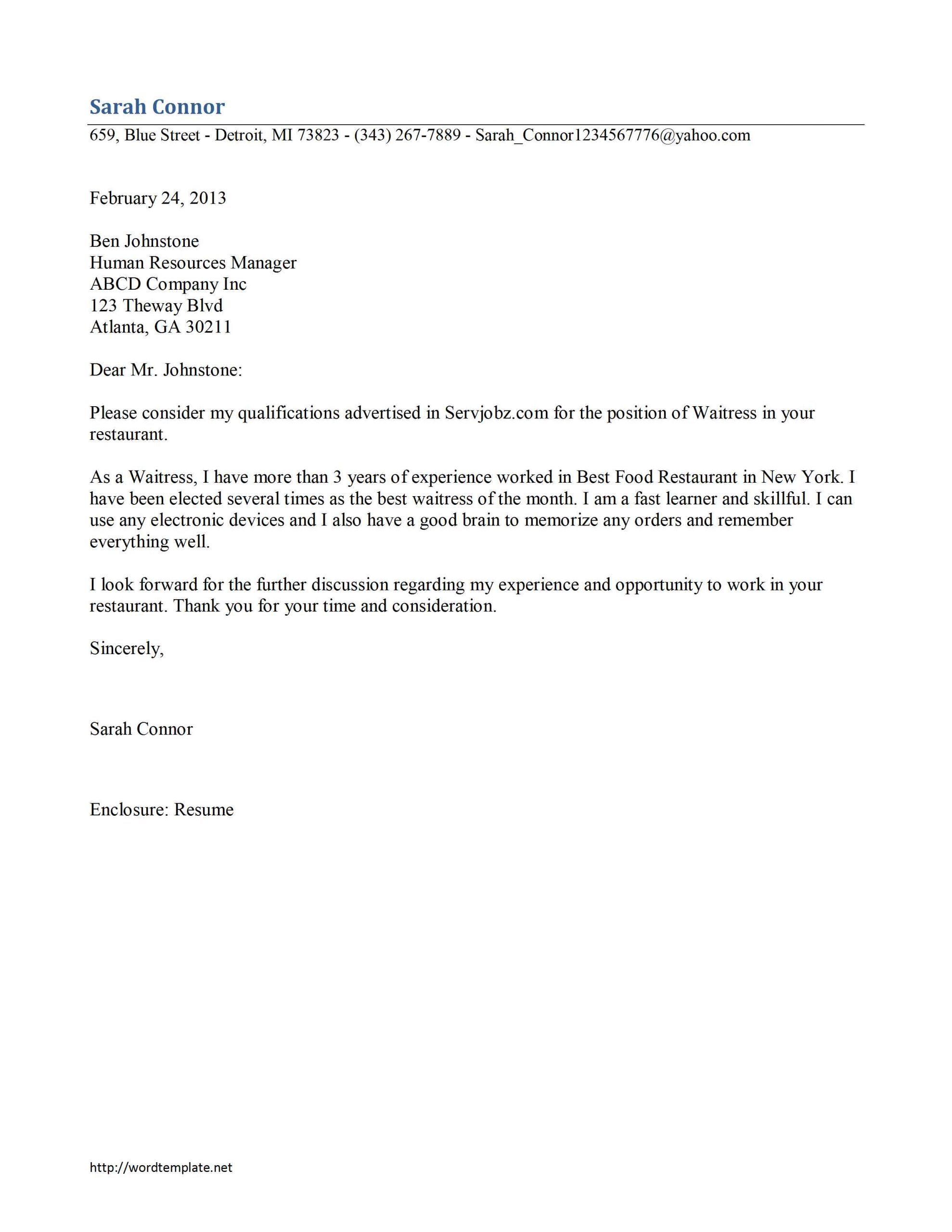 Recommendation Letter Sample Waiter Invitation Template Ideas