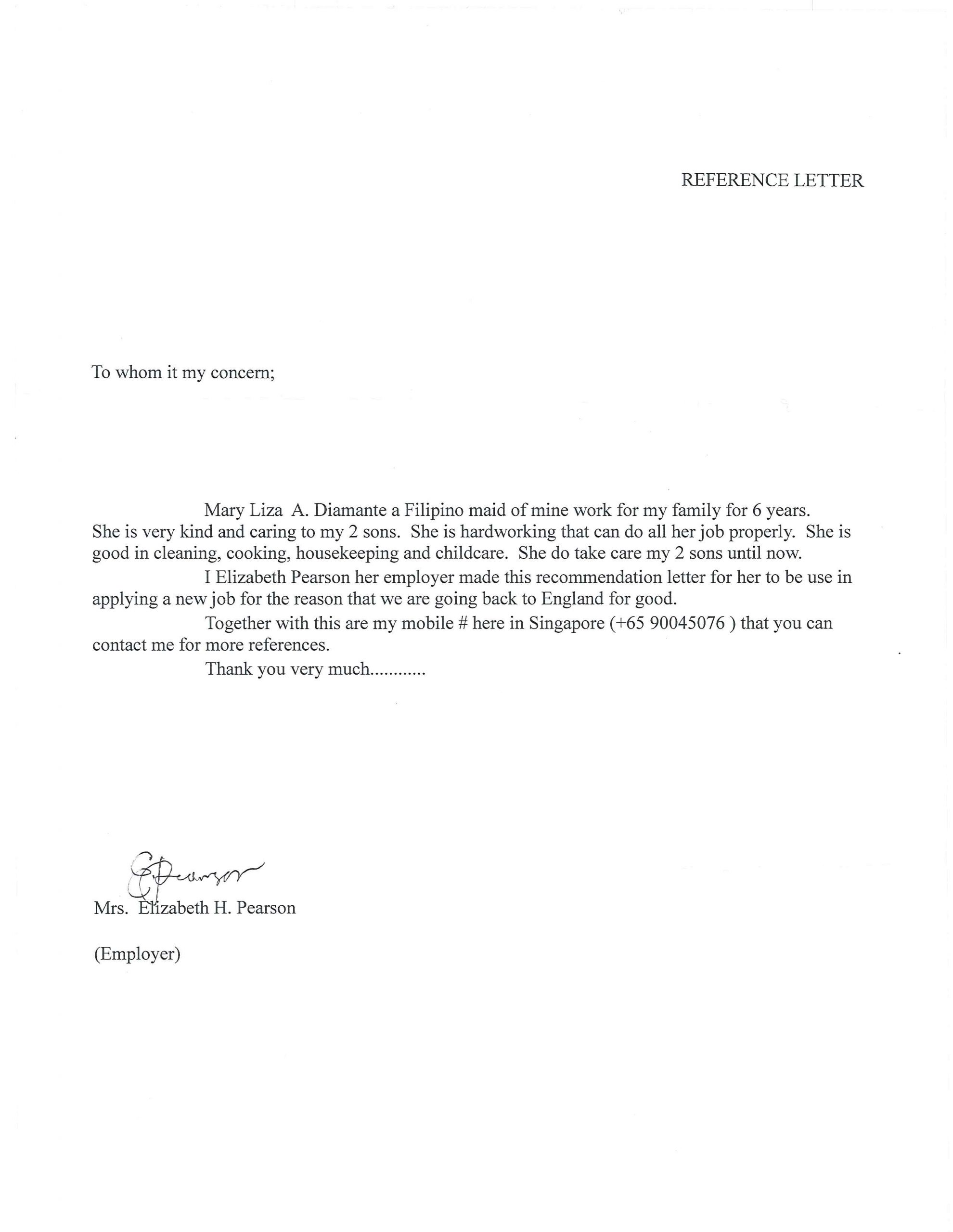 Child Caregiver Recommendation Letter Invitation Template Ideas