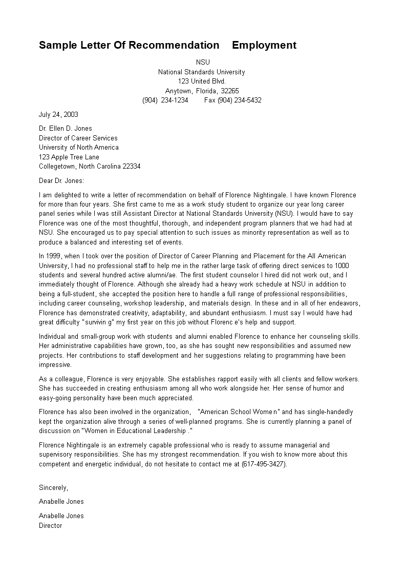 Letter Of Recommendation For Director Position Invitation Template Ideas