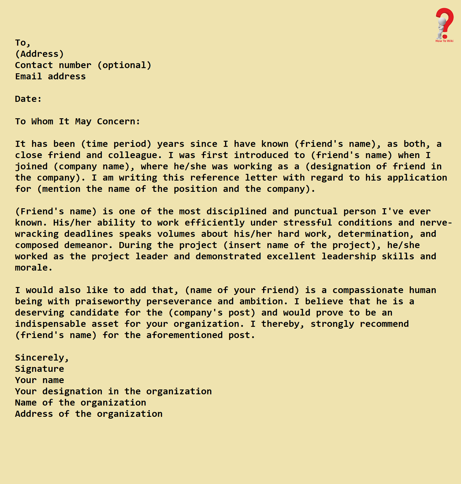 College Letter Of Recommendation Sample From Family Friend Invitation 