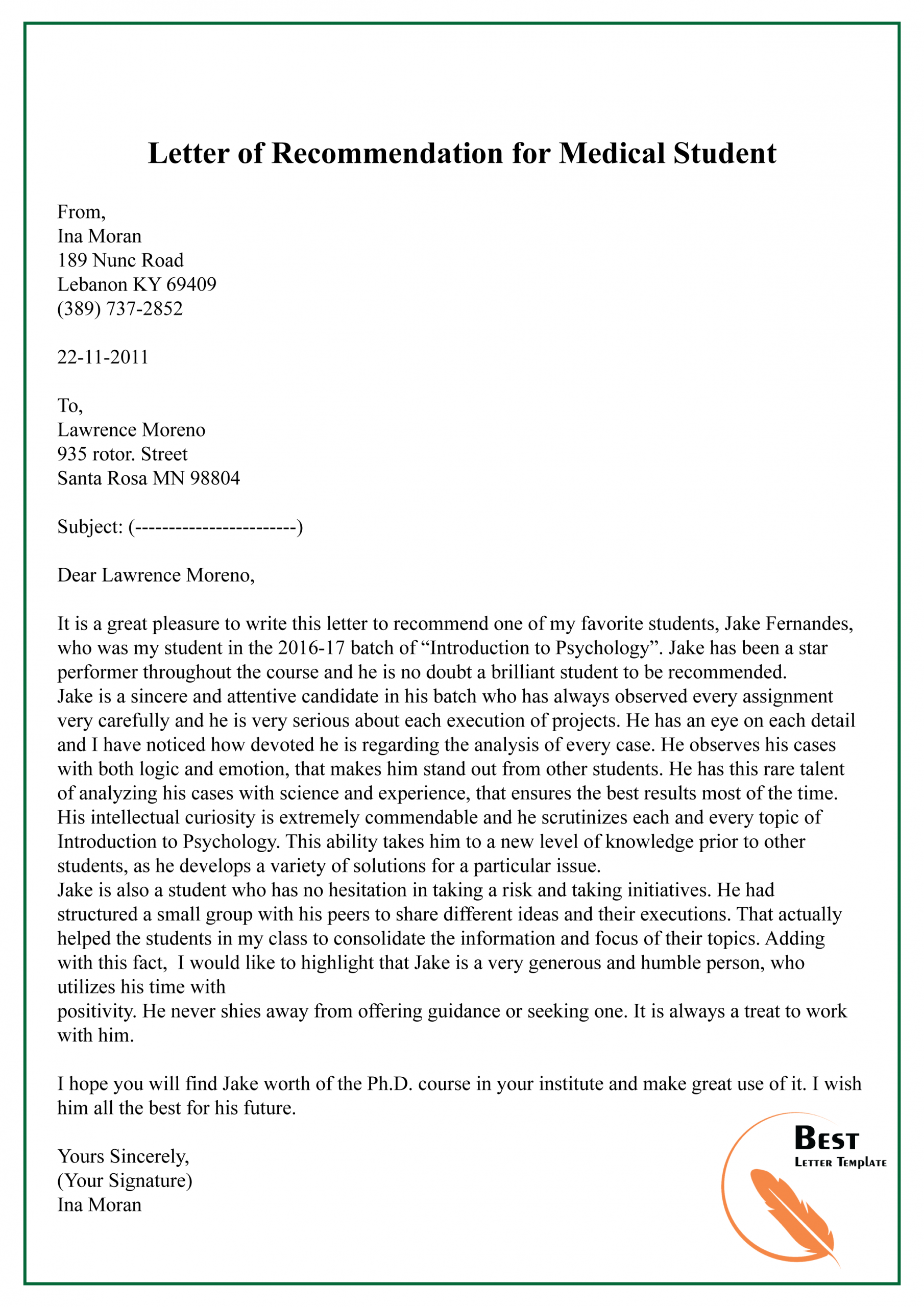 Best Recommendation Letter For Phd Student Invitation Template Ideas