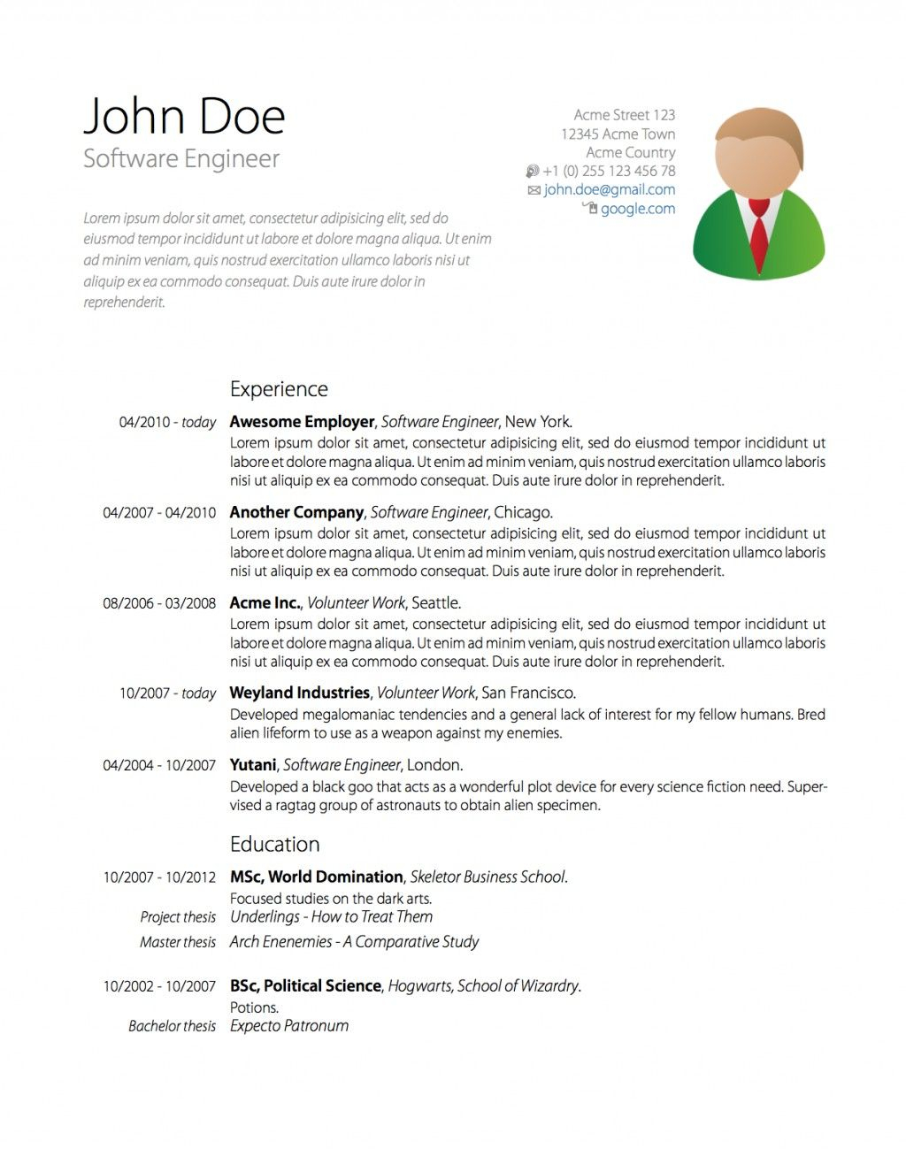Best Resume Template On Overleaf Invitation Template Ideas