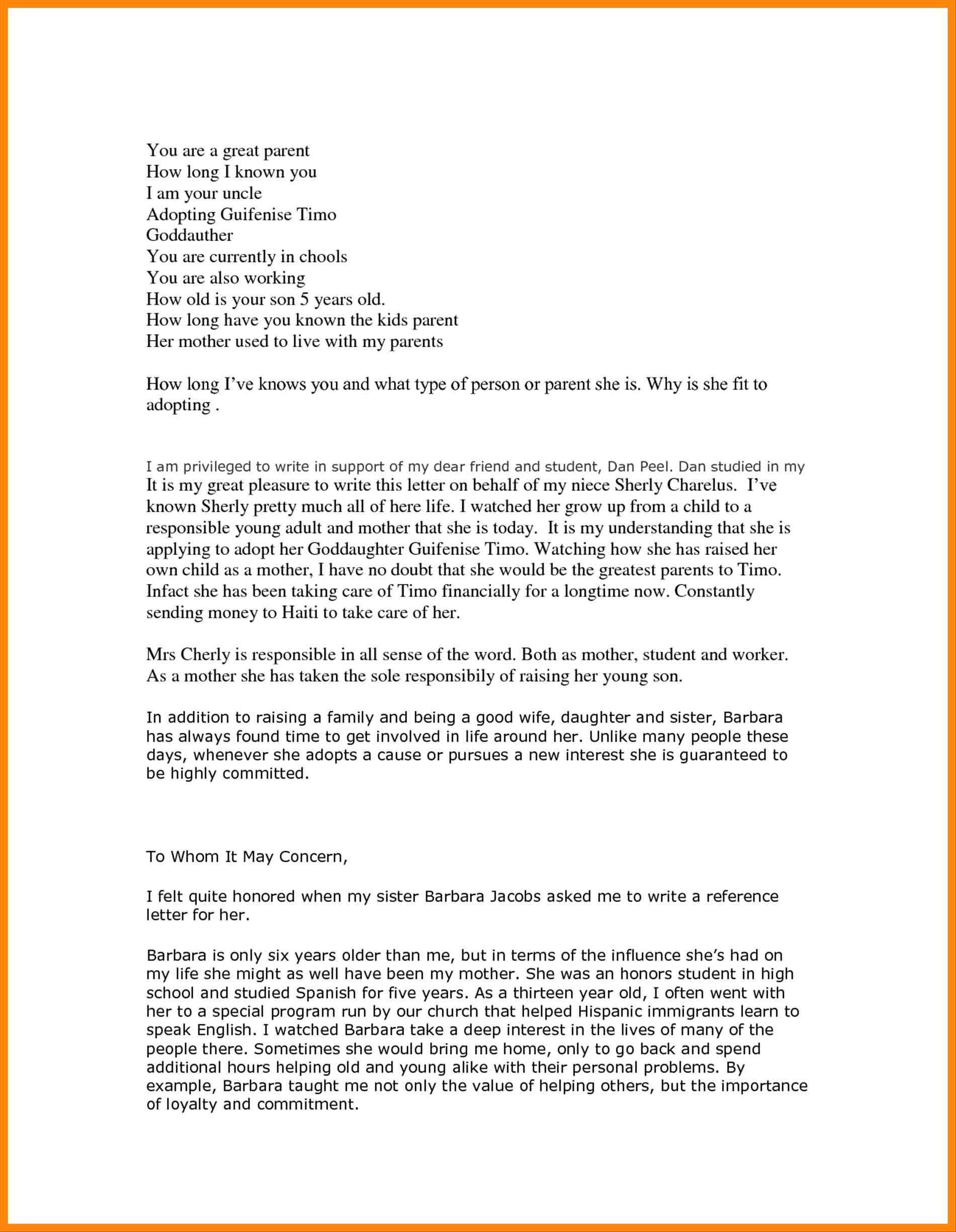 Foster Parent Reference Letter Sample Invitation Template Ideas