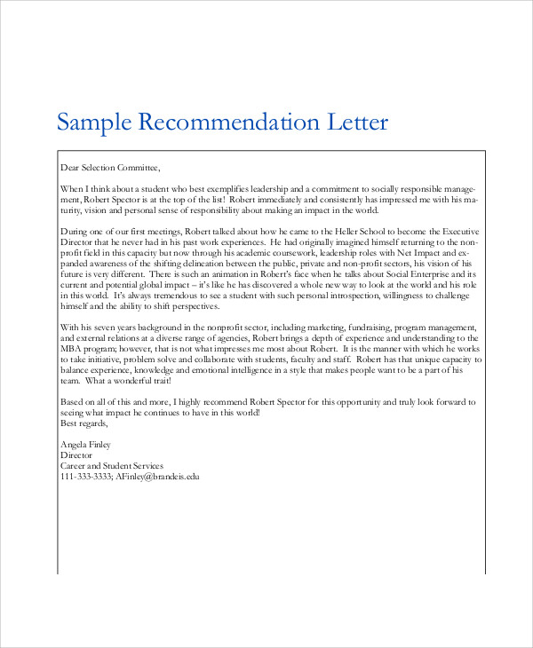 Recommendation Letter Sample Work Experience Invitation Template Ideas