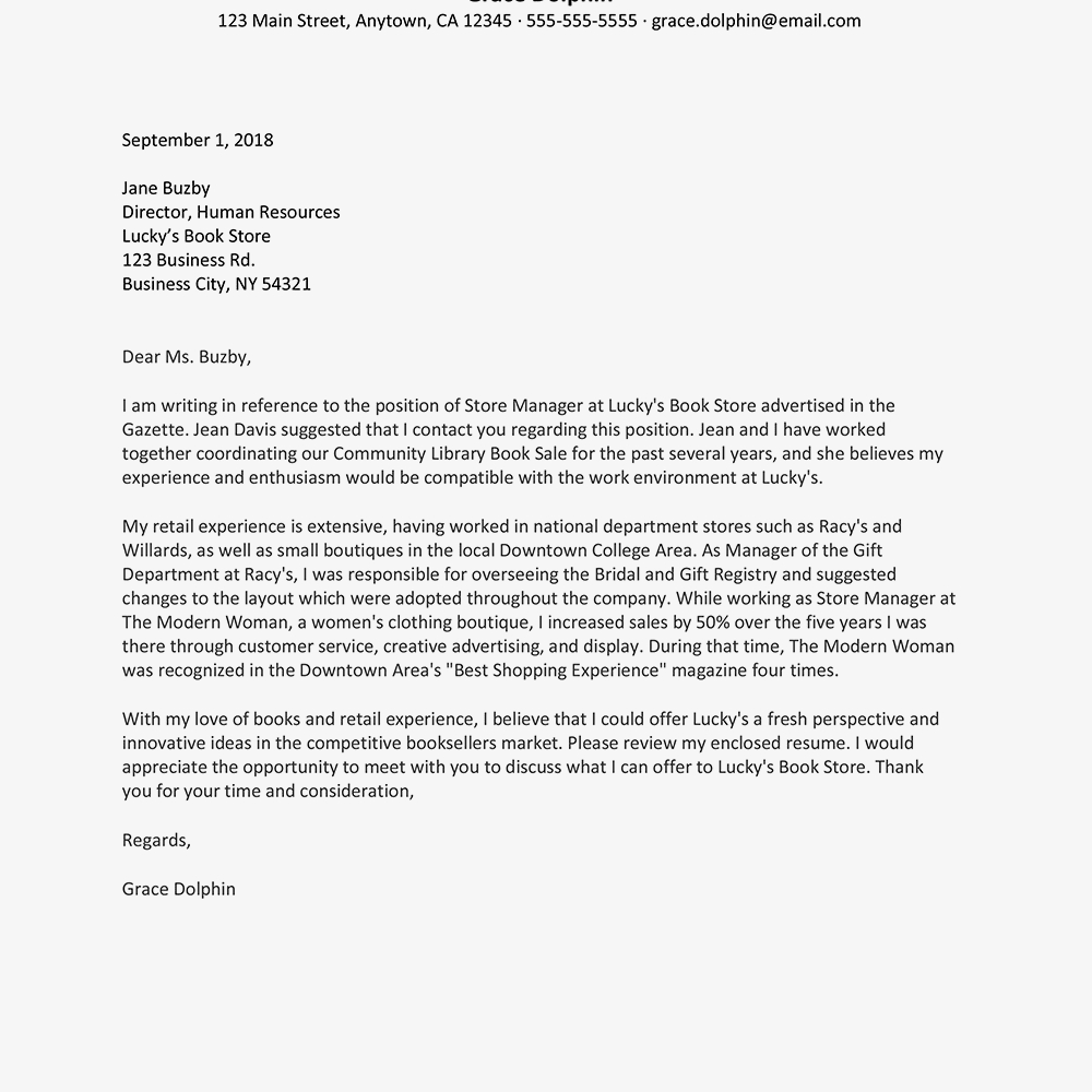 Bookstore Manager Cover Letter Template Invitation Template Ideas