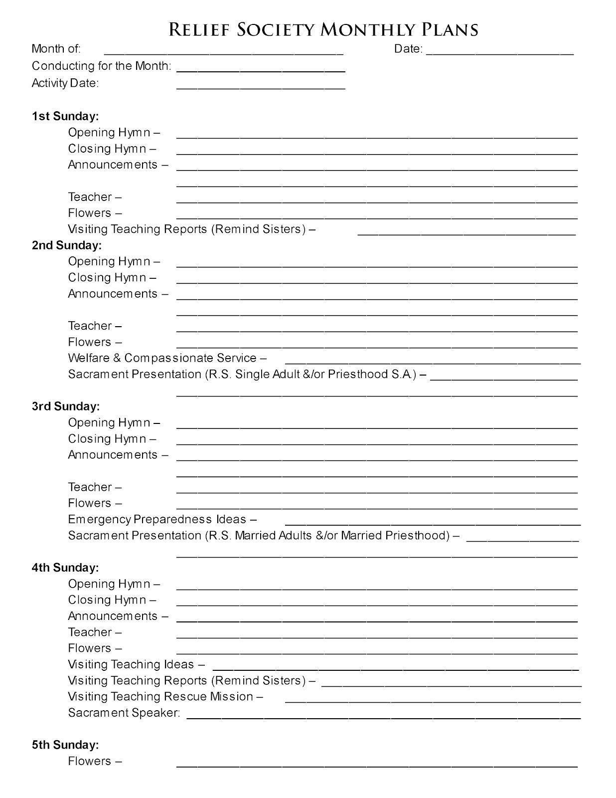 Weekly Marriage Meeting Template
