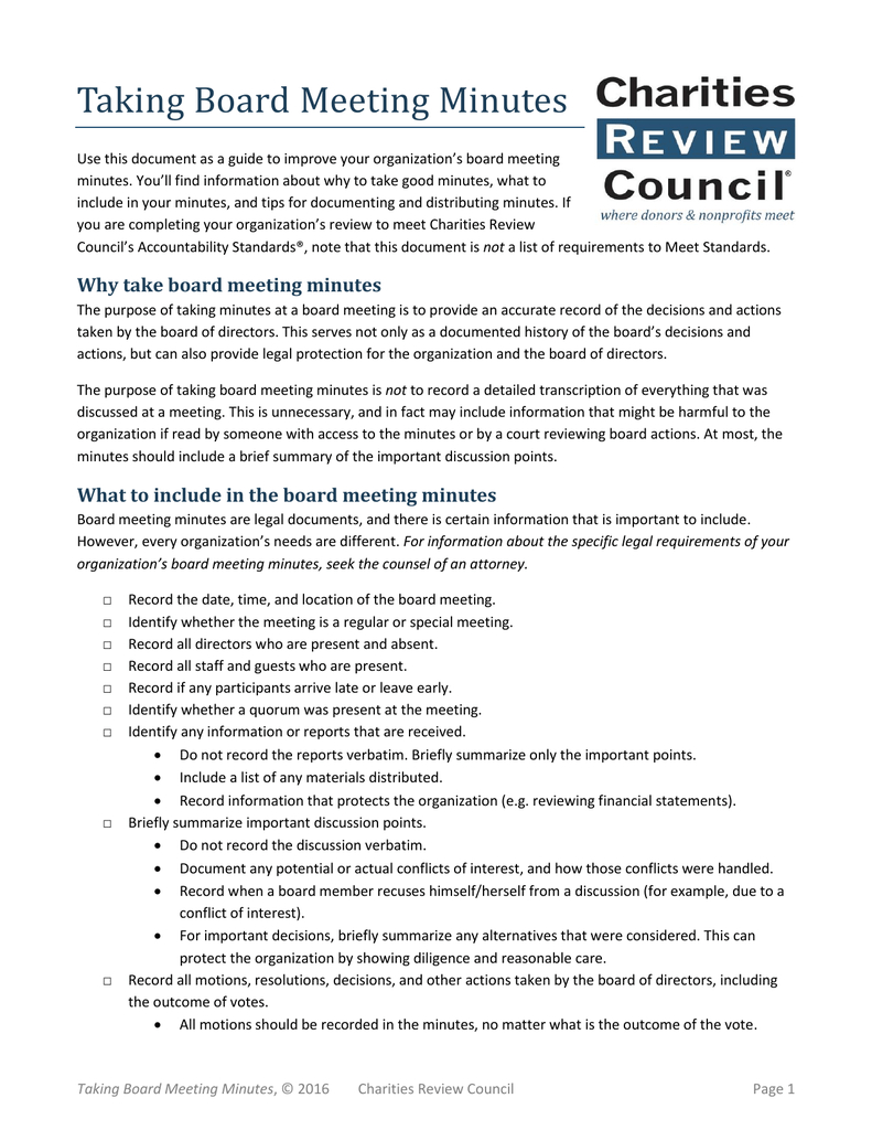 Charity Board Meeting Minutes Template Invitation Template Ideas