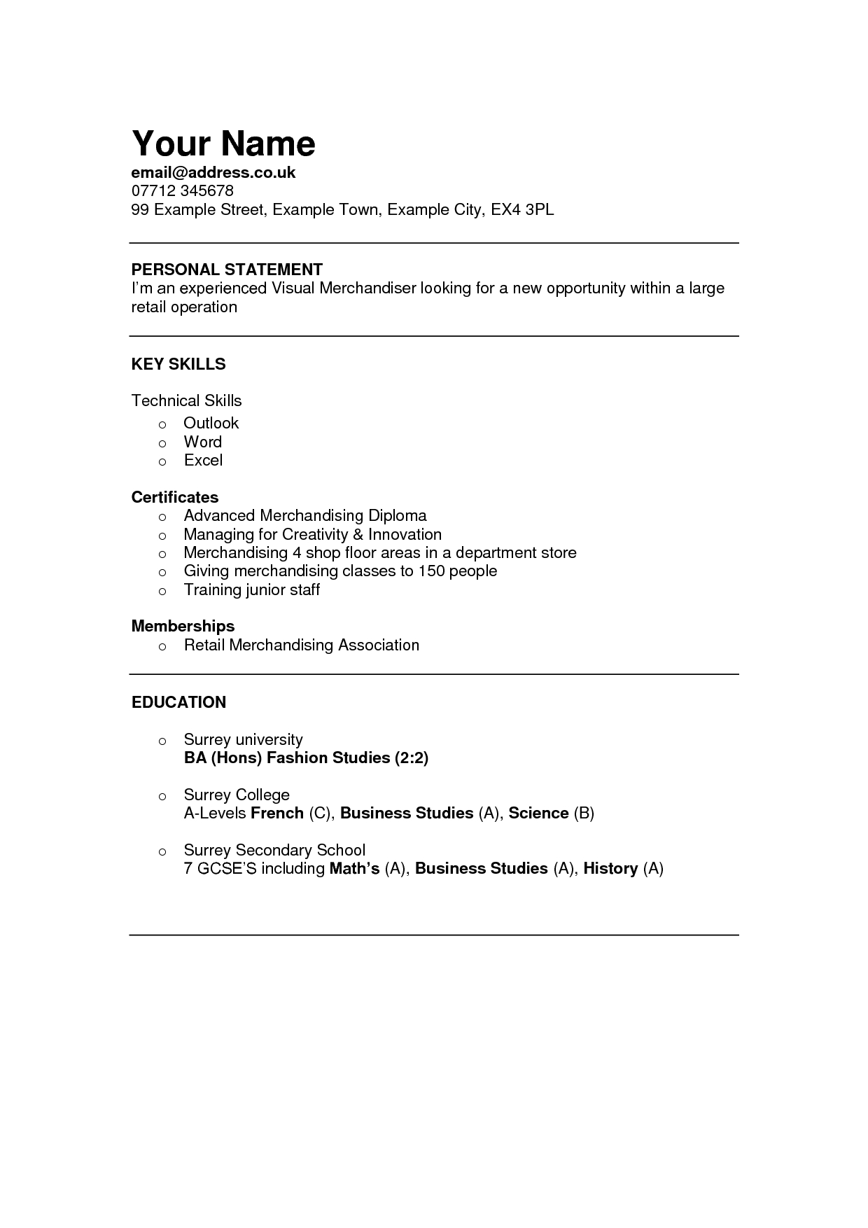 Post Gcse Cv Template Invitation Template Ideas
