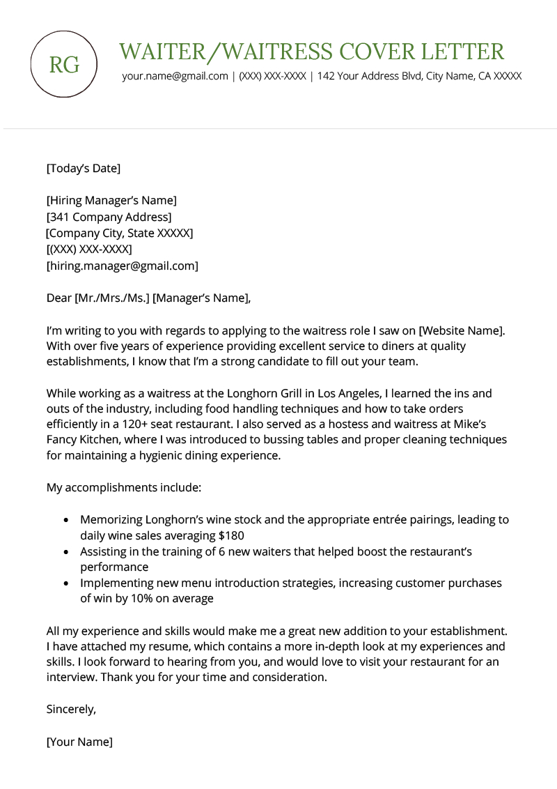 Recommendation Letter Sample Waiter Invitation Template Ideas